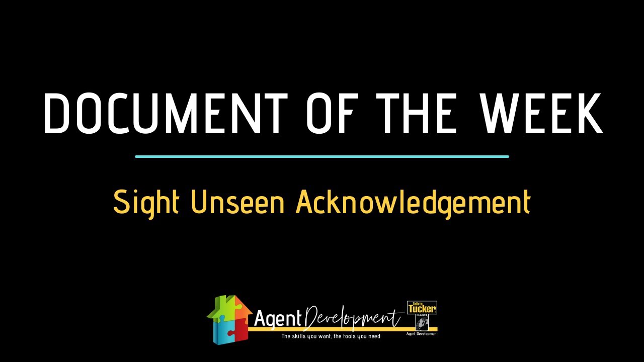 Document of the Week: Sight Unseen Acknowledgement Form - YouTube
