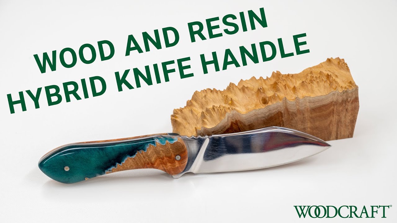 Stunning Burl Wood & Resin Hybrid Knife Handle - YouTube