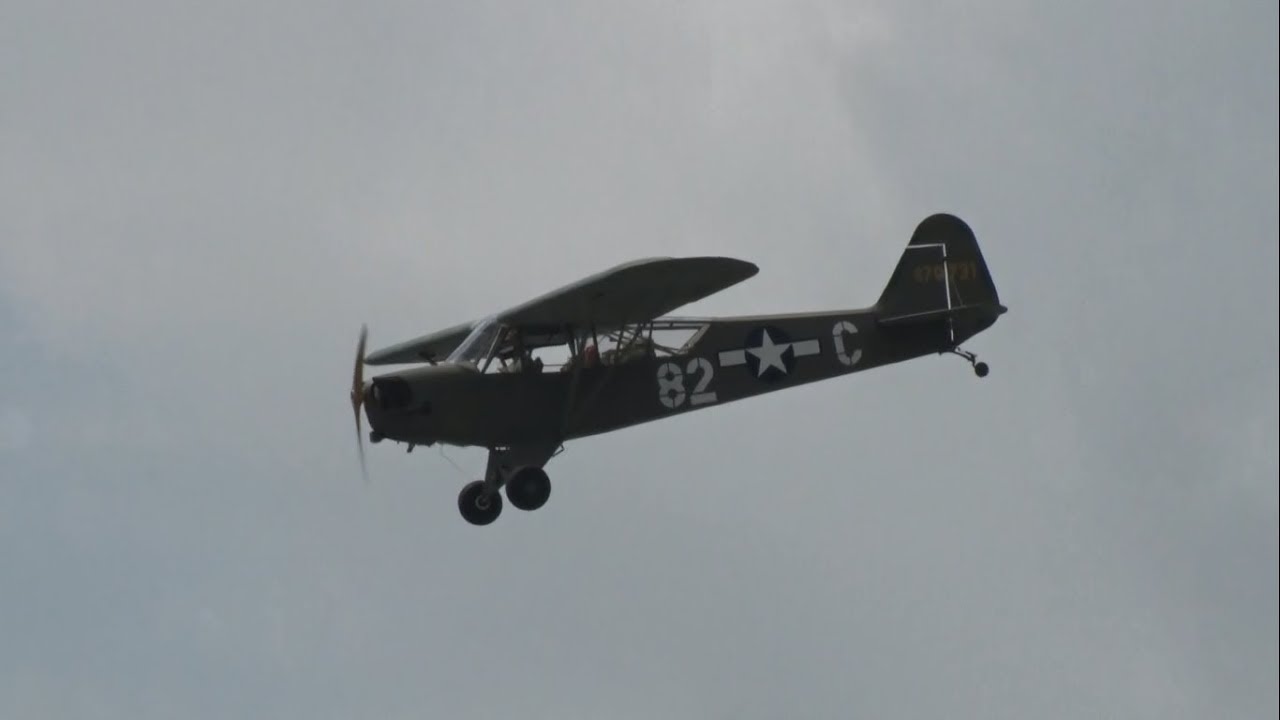 2019 New Garden Airshow - Piper L-4 & Tri-Pacer Flight - YouTube