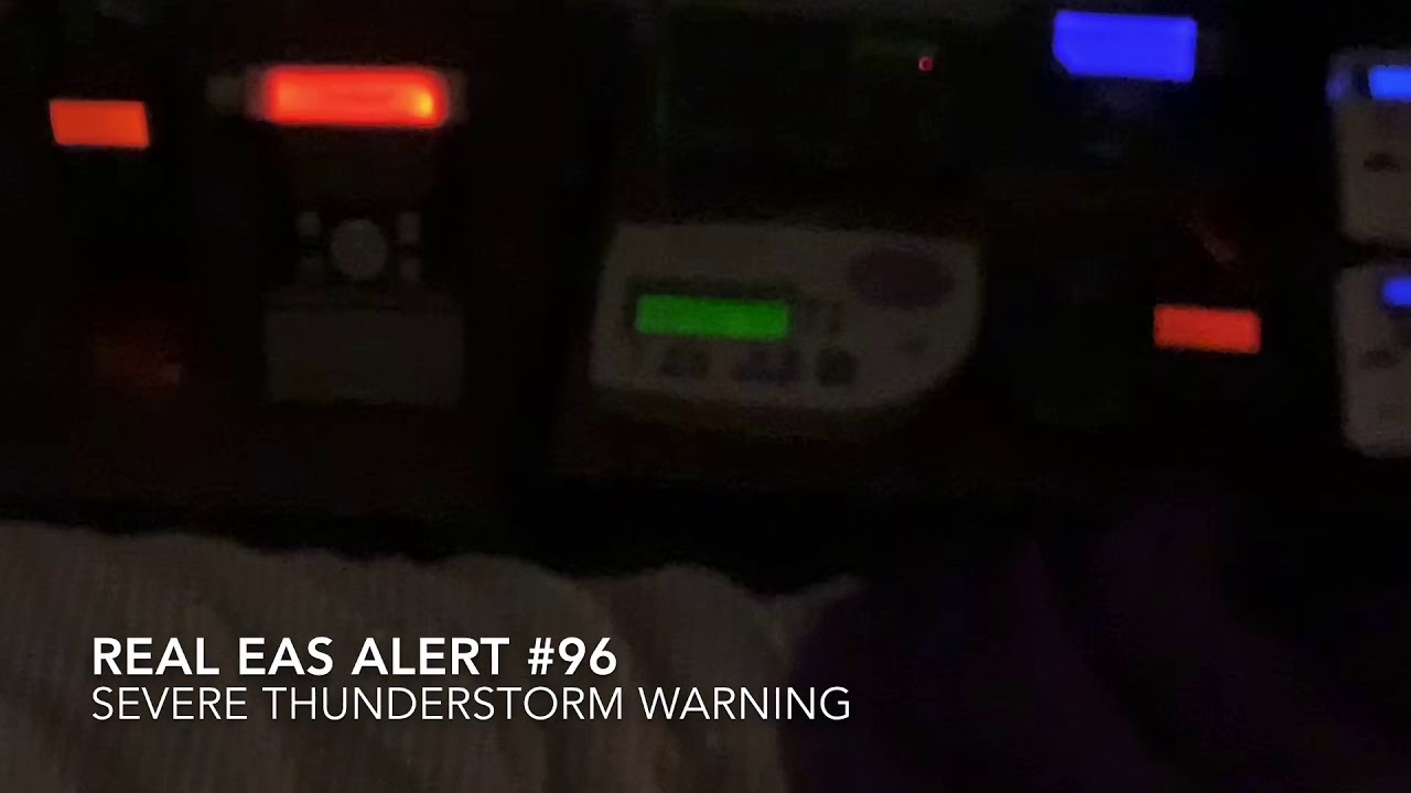 Real EAS Alert #96 Severe Thunderstorm Warning - YouTube