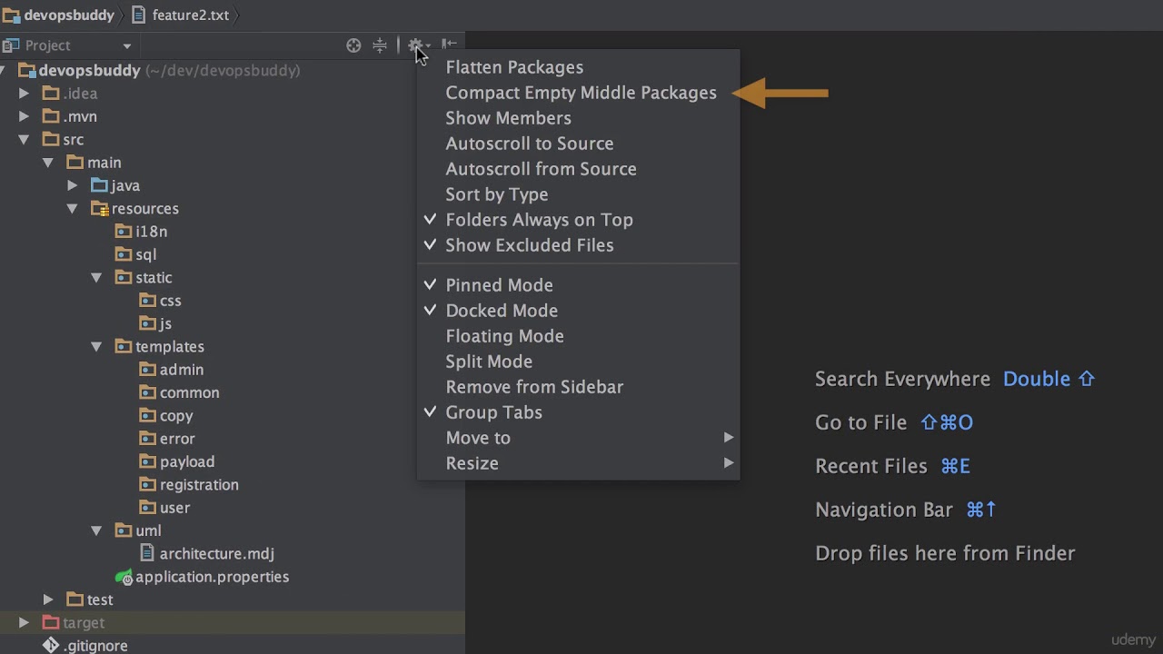 Developer with Spring, AWS and Stripe Setting up the folder structure ...