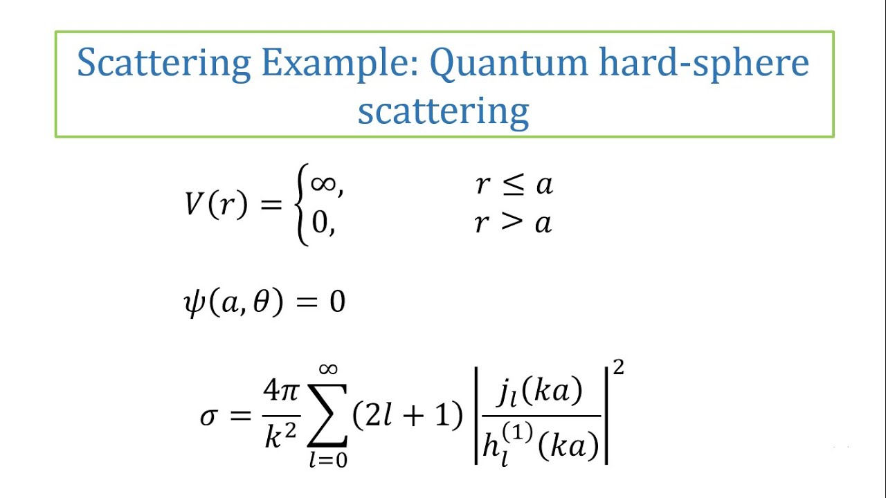 04 Example: Quantum hard-sphere scattering | Scattering theory in Urdu ...