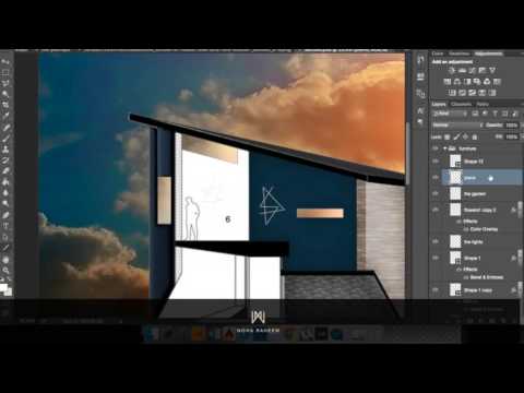 Rendering an interior section By Adobe Photoshop CC - YouTube