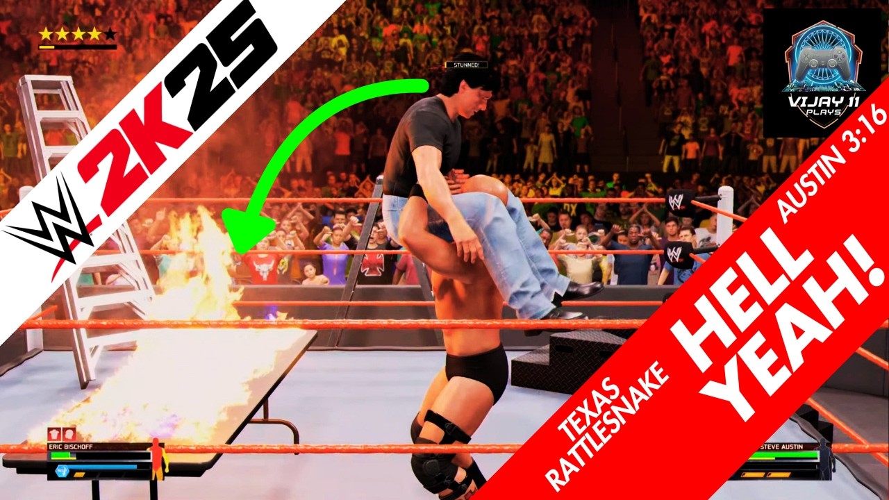 Stone Cold STOMPS Bischoff! Smoking Skull TLC Title Match - YouTube
