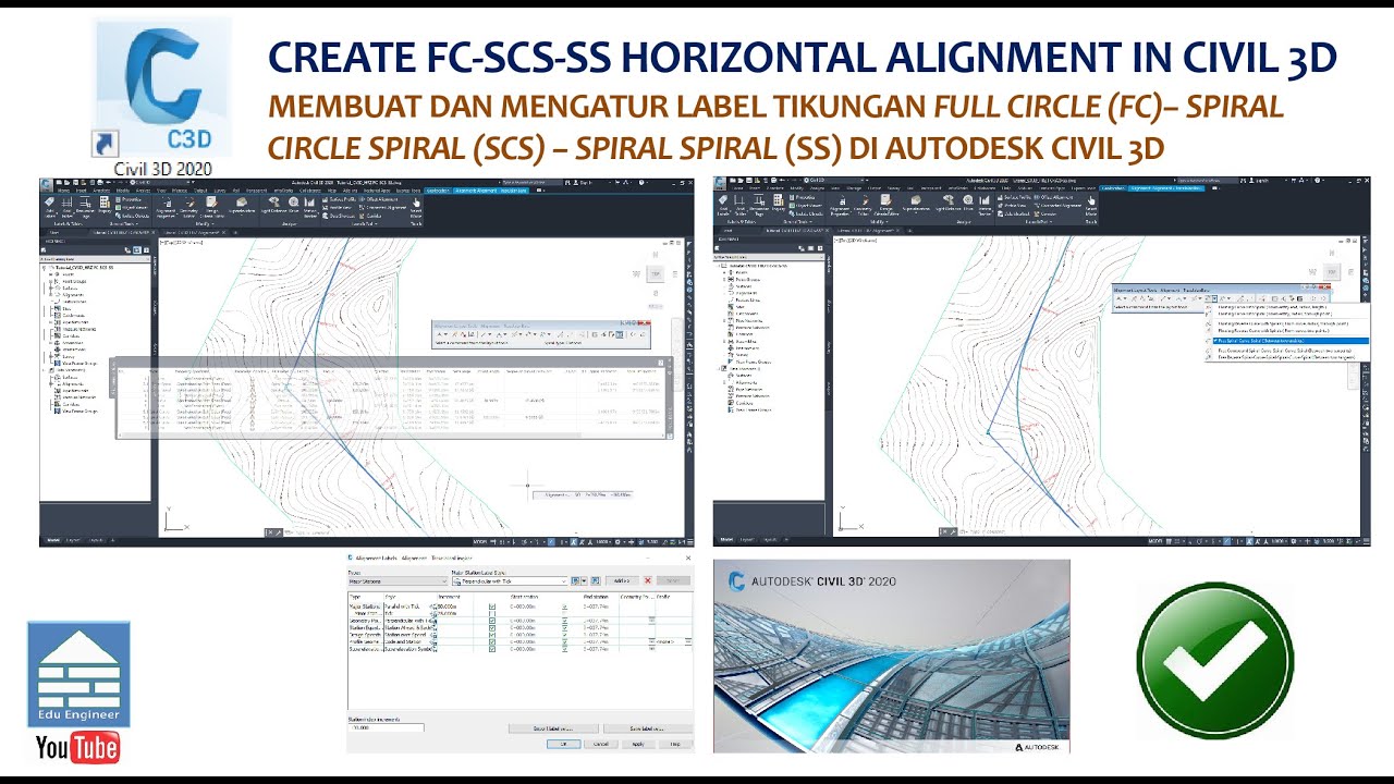 Civil 3D (8) : Membuat & Memperbaiki Alinyemen Horizontal FC-SCS-SS ...