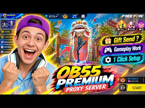 I Tried OB55 Premium Vip Proxy Server 😈 Free Fire Proxy Server !!