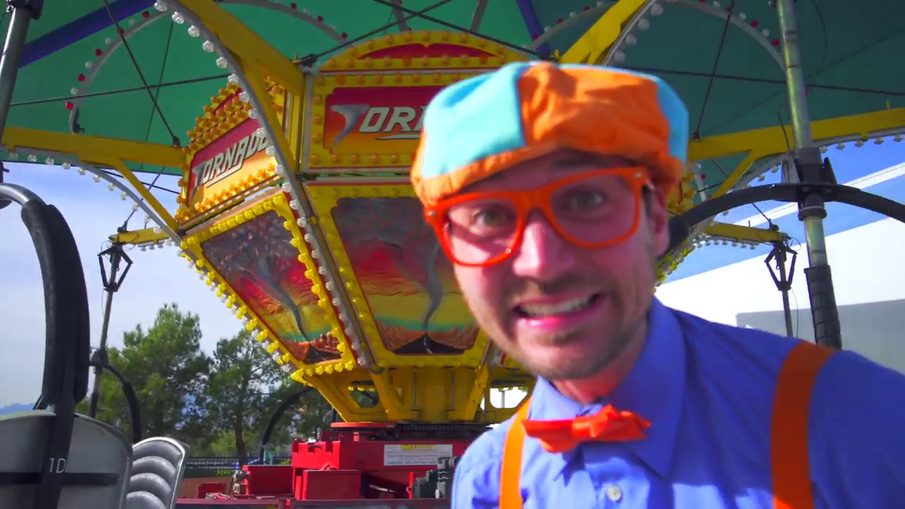 Blippi Toys! Blippi at an Amusement Park Learning Colors at the ...