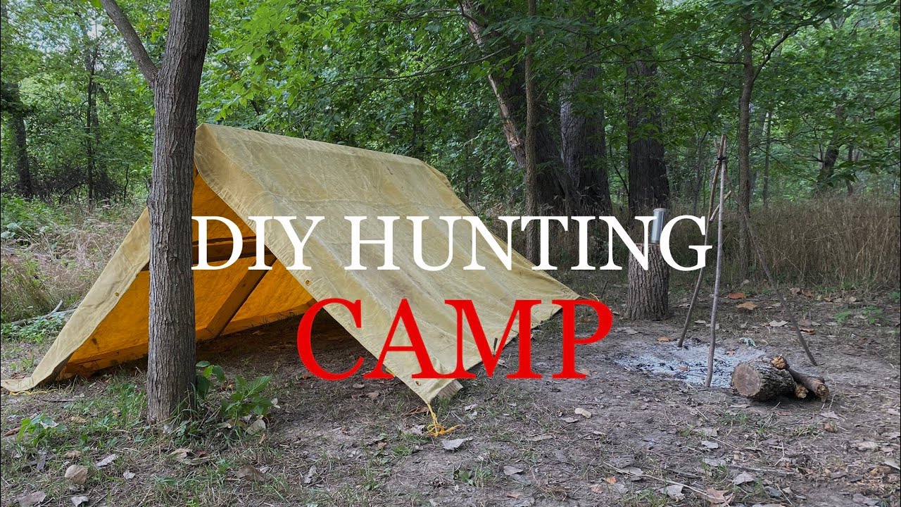 Building an off grid HUNTING CAMP for $100 | Bushcraft - YouTube