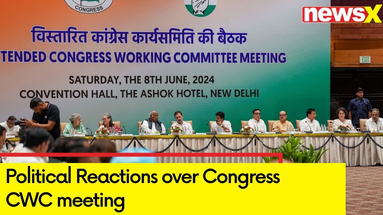 Cong CWC Meet Commences |Top Political Leaders Reactions | NewsX - YouTube
