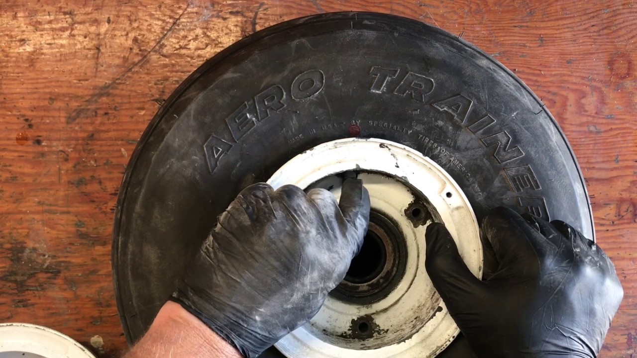 Changing a General Aviation Aircraft Tire - Cleveland Wheel - Piper PA ...