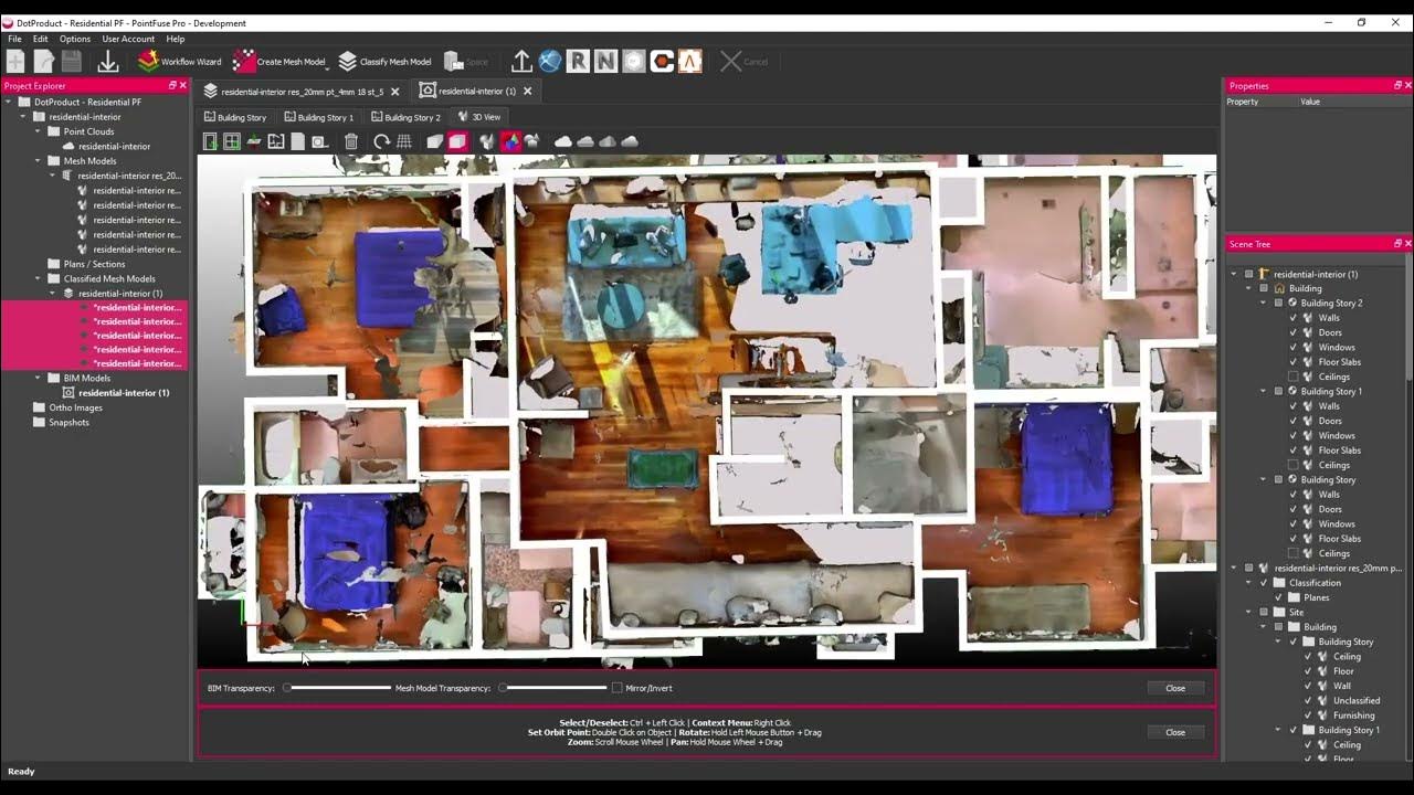 Dot3D for iOS LiDAR - Meshed and Modelled in PointFuse Pro! - YouTube