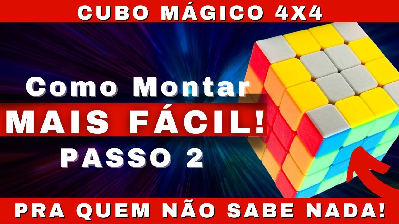 2ª PARTE: Como RESOLVER Cubo Mágico 4x4? MONTAR OS MEIOS! Tutorial PASSO A PASSO - INICIANTE ...