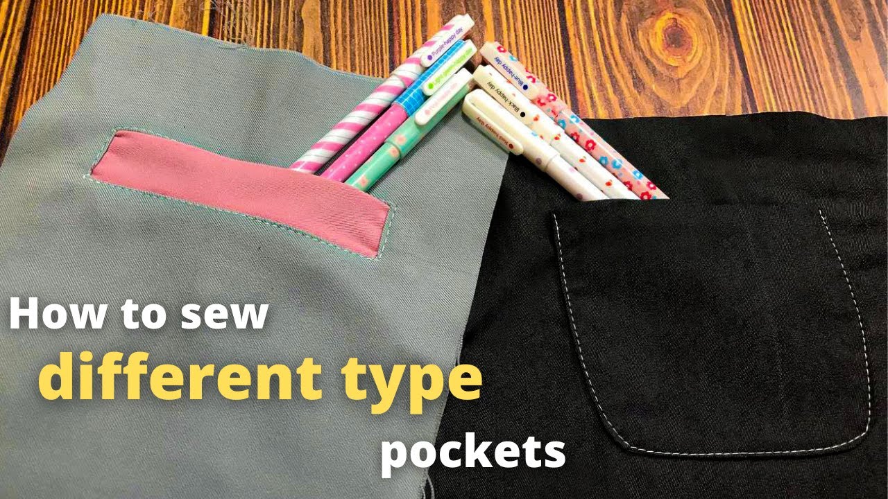 How to sew different type pocket | Learning to sew any type of pockets ...