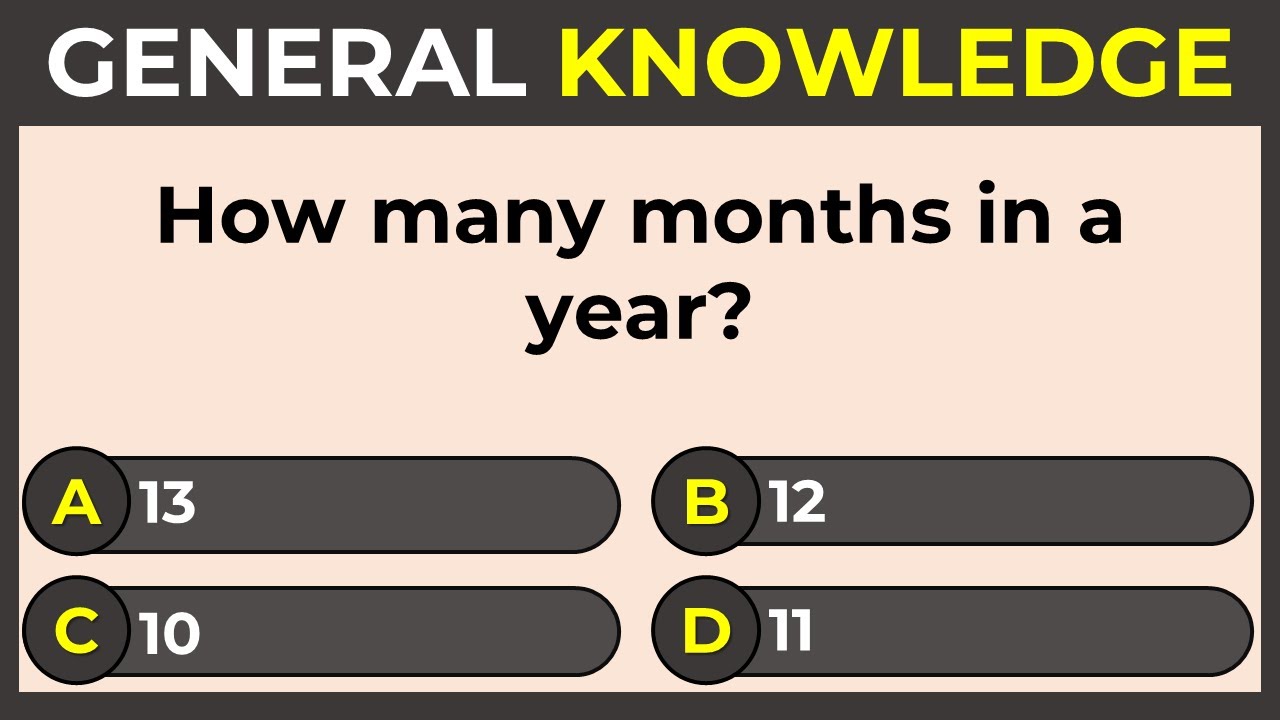 How Good is Your General Knowledge? Take This 25-question Quiz to Find ...