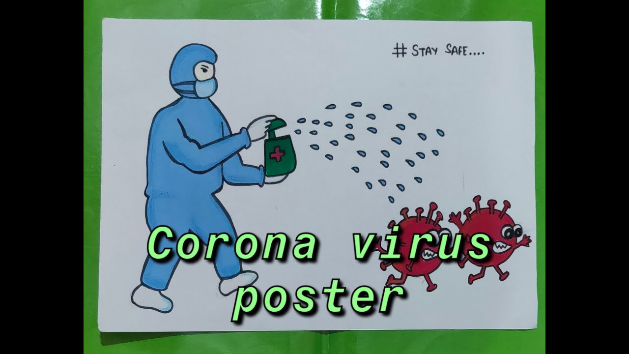 coronavirus drawing | coronavirus awarness drawing | coronavirus poster ...