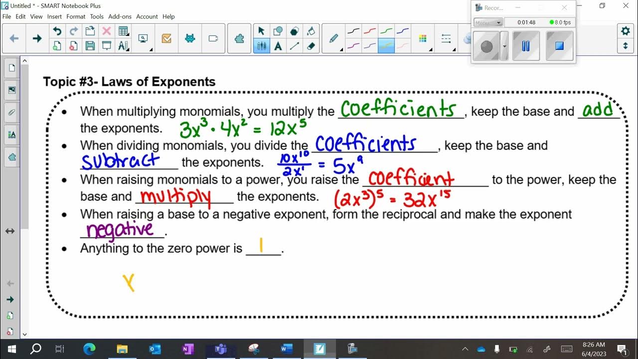 Laws of exponents Review - YouTube