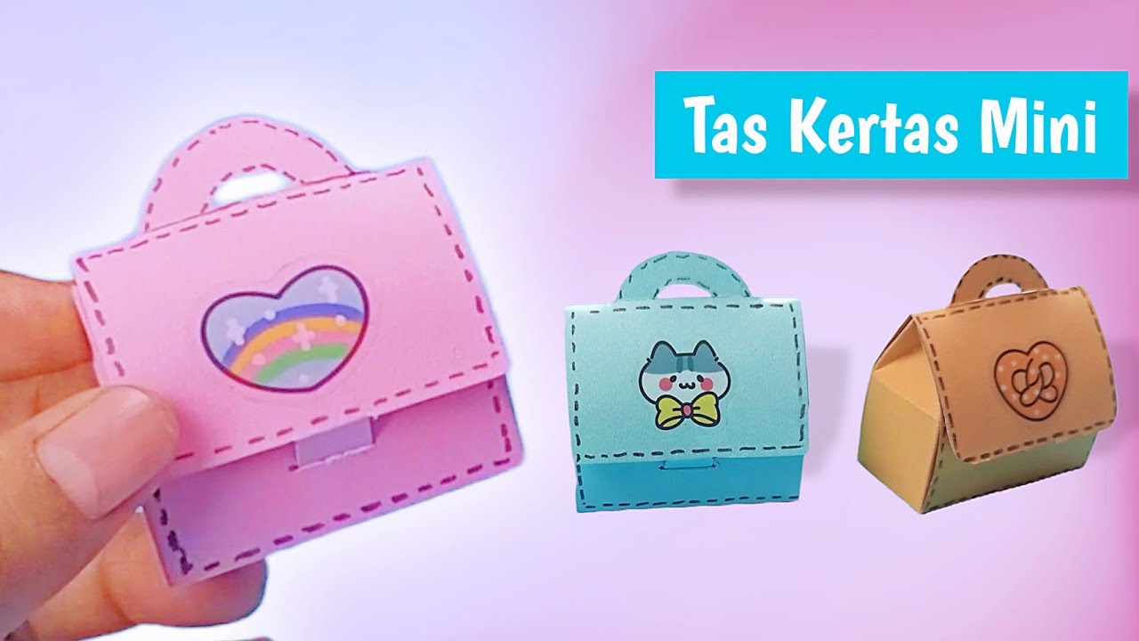 Membuat Kotak Bentuk Tas - Kotak Hadiah - Kerajinan Tangan Dari kertas ...