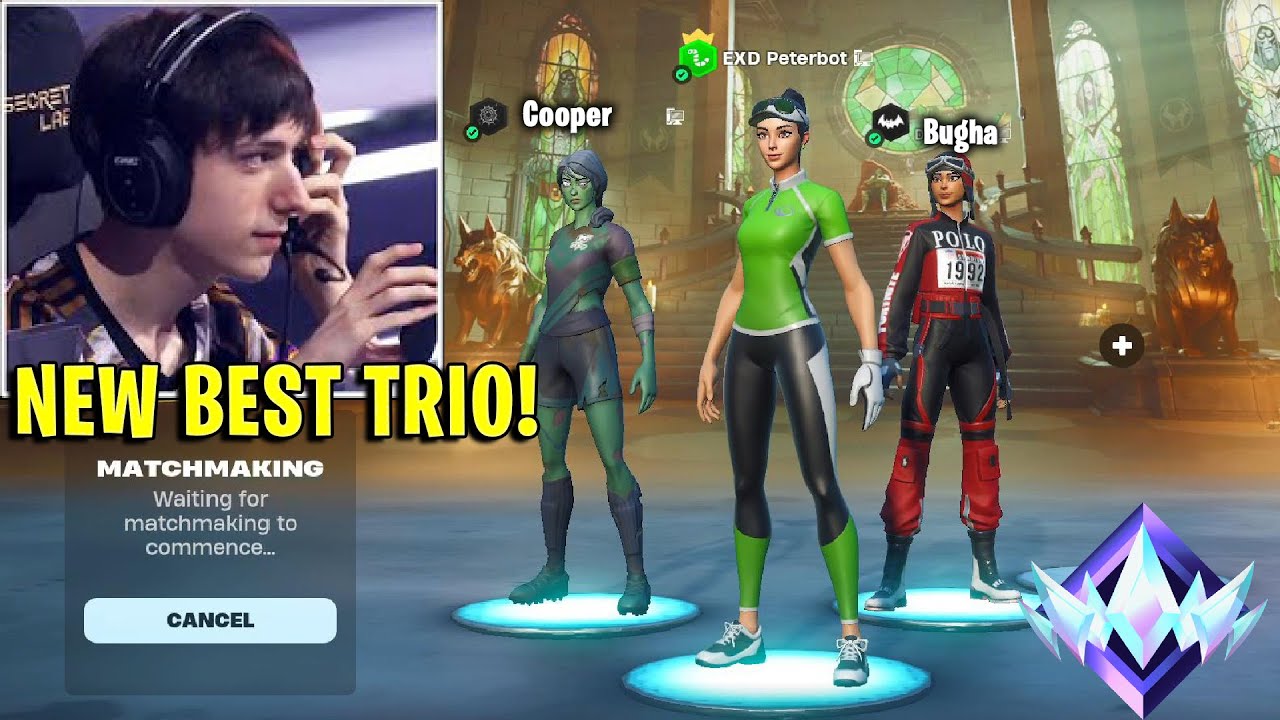 Peterbot *TEAMS UP* with Bugha & Cooper in PROS Scrims! - YouTube