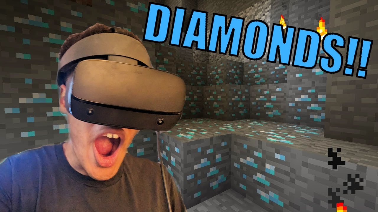 FINDING DIAMONDS IN VR: Minecraft VR ep 2 - YouTube