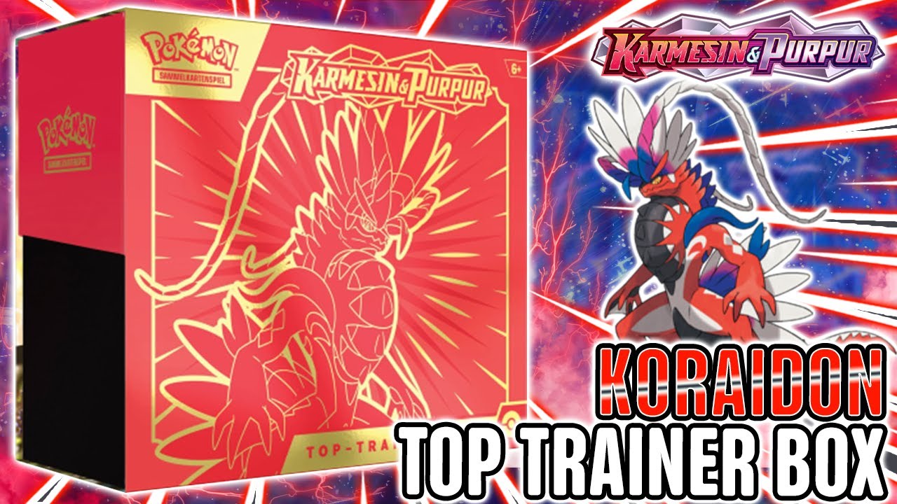 Koraidon Top Trainer Box 😮 | Karmesin & Purpur Booster Opening deutsch ...