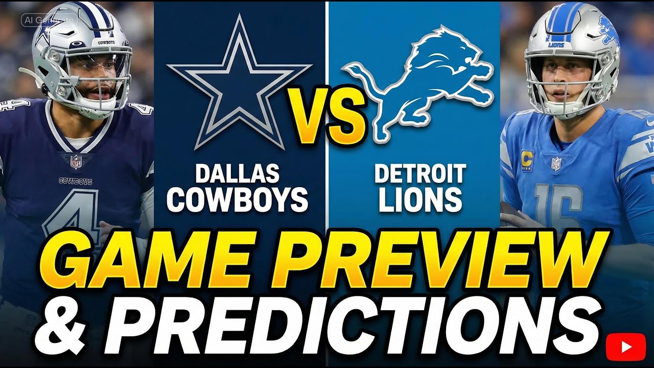 Cowboys vs Lions Full Game Highlights | NFL 2025 Recap, Big Plays ...