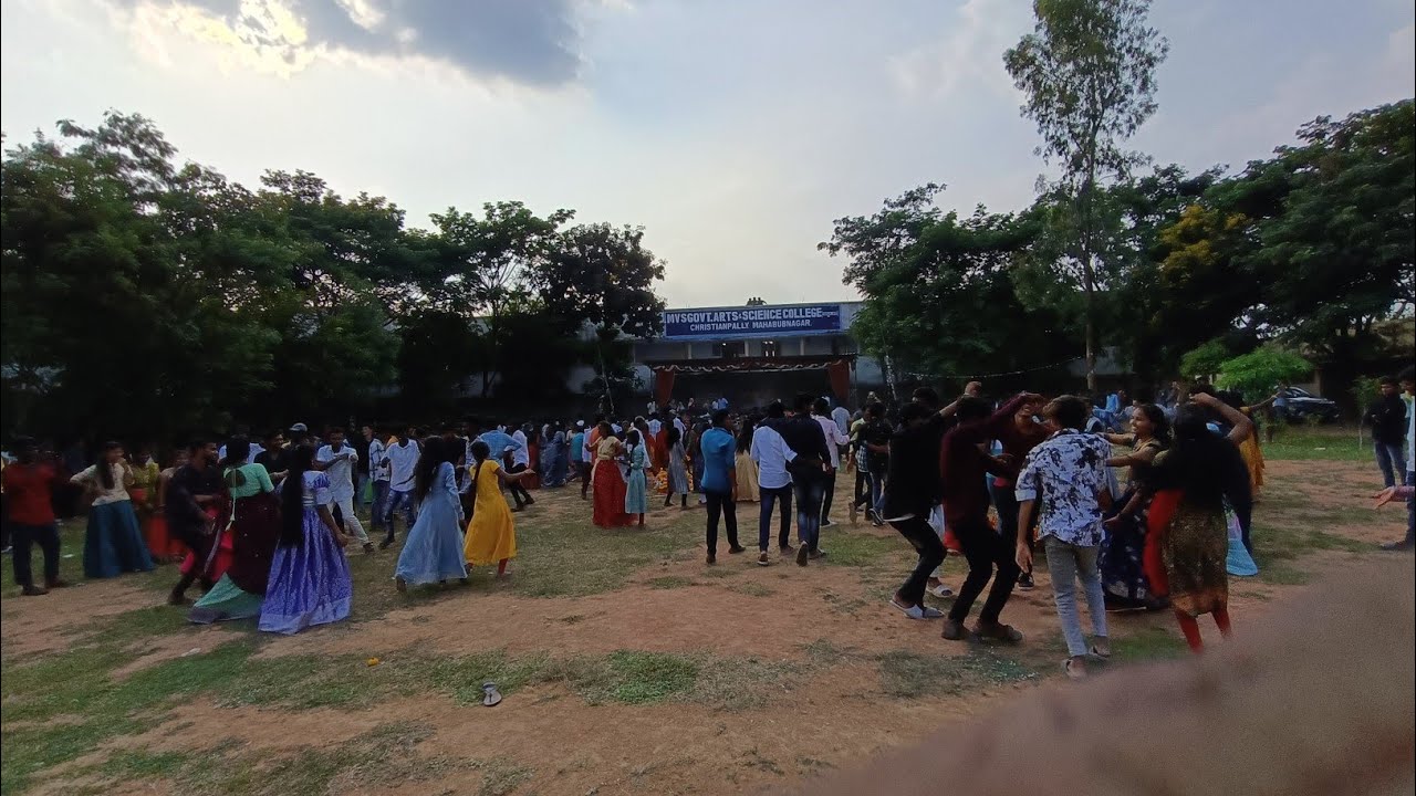 bathukamma festival in MVS.GOVT.ARTS ẞ SCLENE COLLEGE.(AUTONOMOUS) mahabubnagar - YouTube