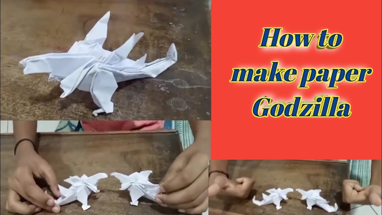 paper Godzilla/How to make Paper Godzilla/ Easy paper Godzilla making ...