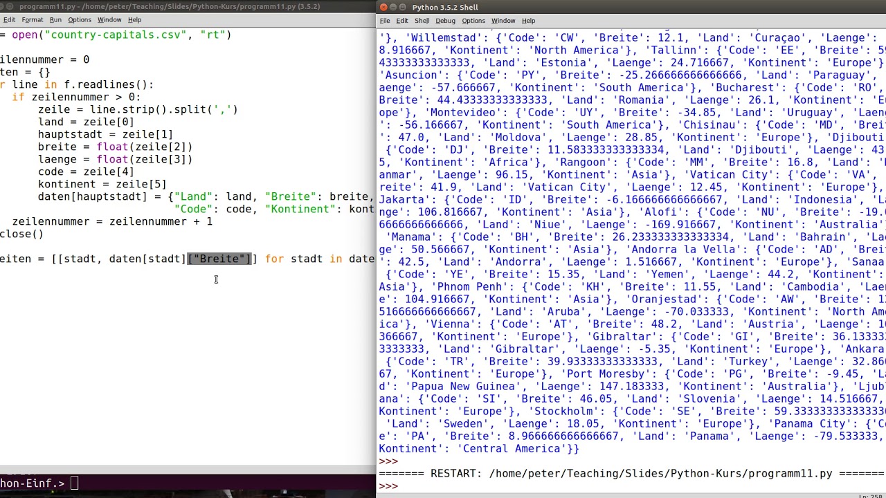Python für Anfänger, Folge 23: Dateieingabe (Teil3, Einlesen von Dateien) - YouTube
