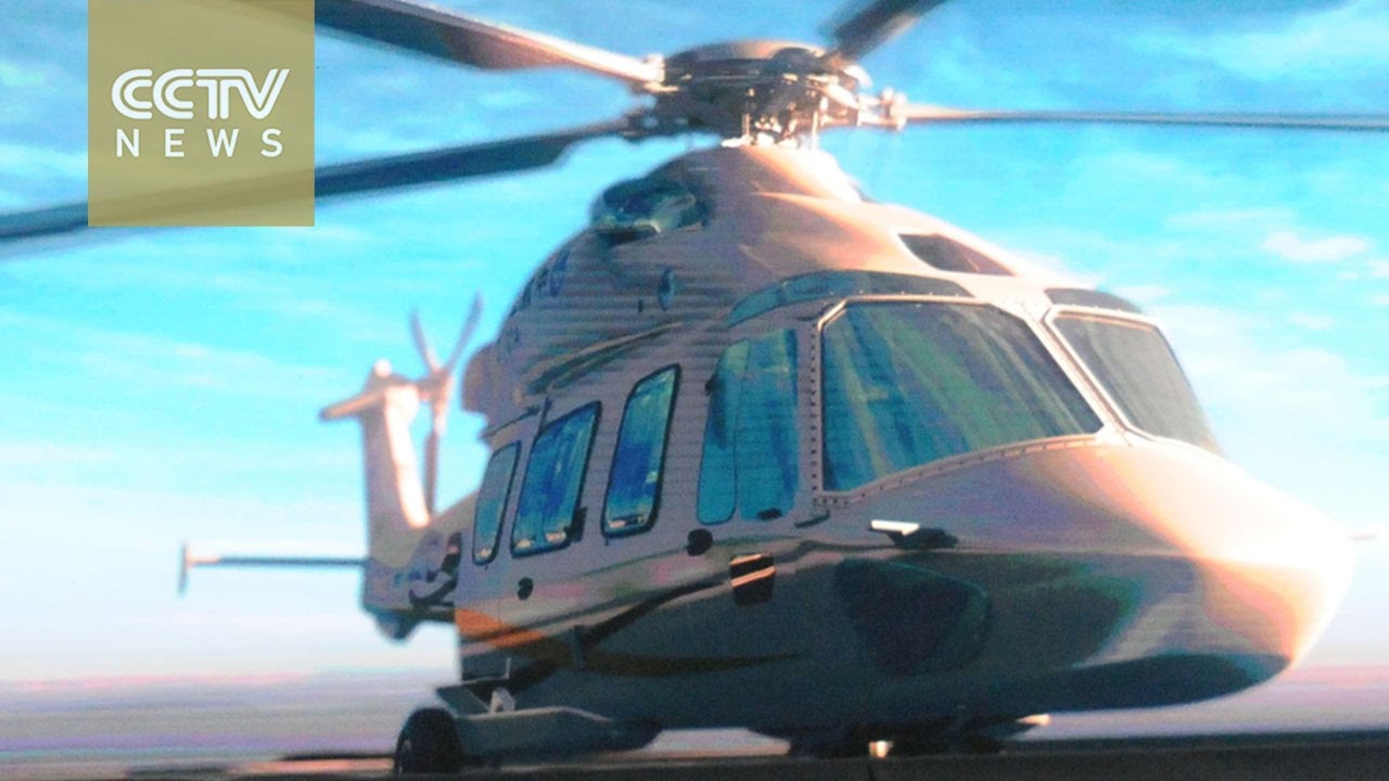 China's new twin-engined helicopter completes maiden flight - YouTube