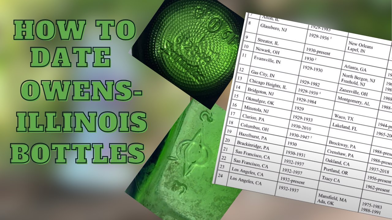 How to Date Bottles Part 1 - (Owens-Illinois Glass Co.) - YouTube