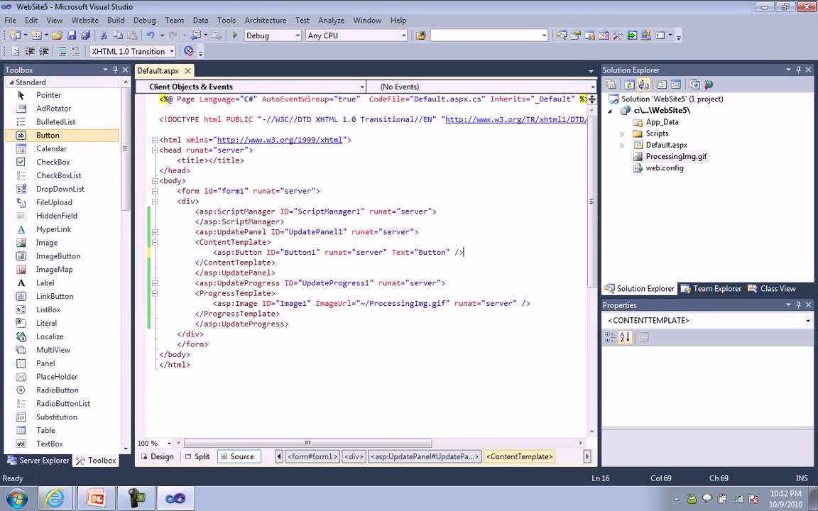 Example On Updatepanel Updateprogress In Aspnet Youtube