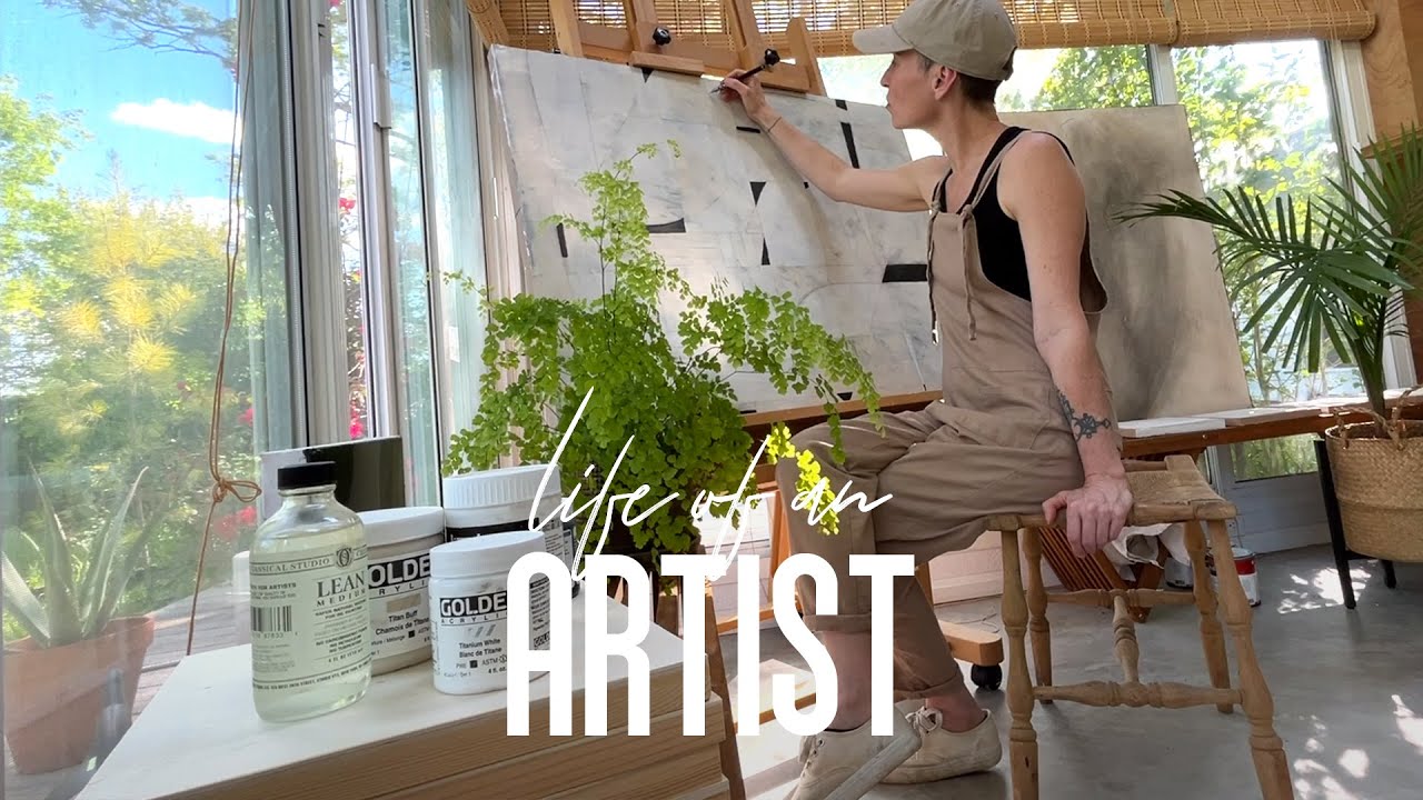 A Studio Day Full of Abstracts and Flow | Life of an Artist - YouTube