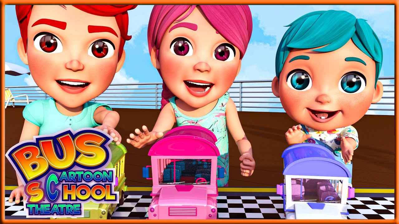 Ten Little Busses | Bus Cartoon School Theatre . #6 - YouTube