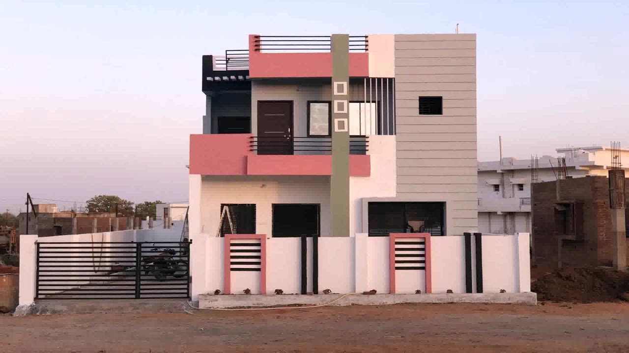 House Front Compound Wall Design Pictures - YouTube