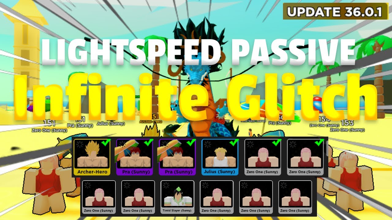 Lightspeed Passive Infinite Glitch | Anime Fighters - YouTube