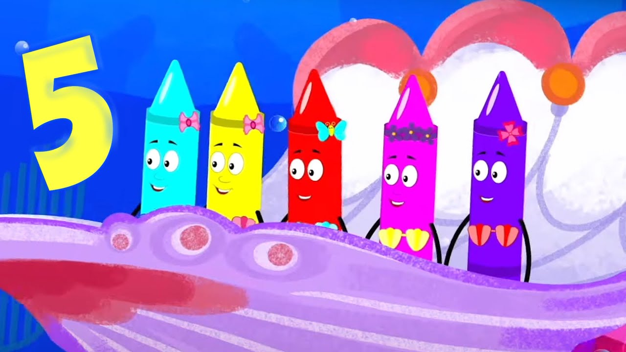 Five Little Mermaids, Counting Song and Nursery Rhyme for Kids - YouTube