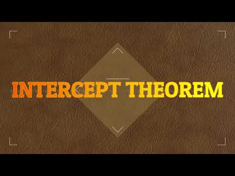 INTERCEPT THEOREM - YouTube