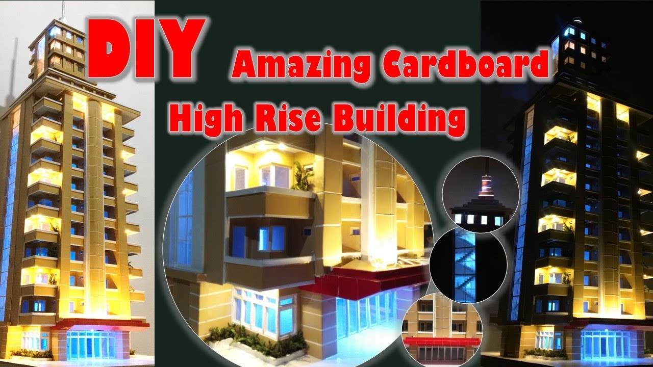 Amazing Cardboard High Rise Building || Master Jun || DIY 3 - YouTube
