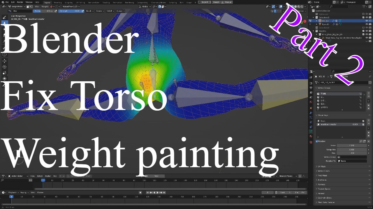 MMD Rigging model 01 03 part 02 fixing the crotch - YouTube