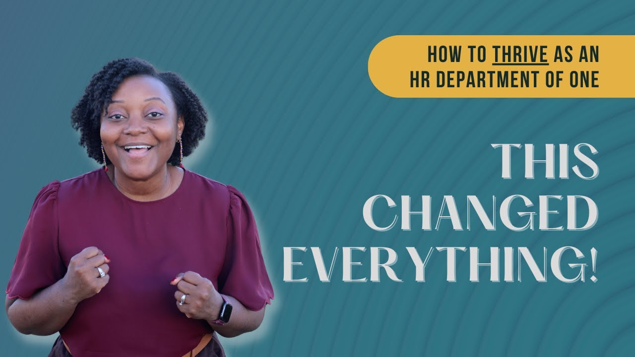 The ONE thing I wish I had known sooner about building a career in HR ...