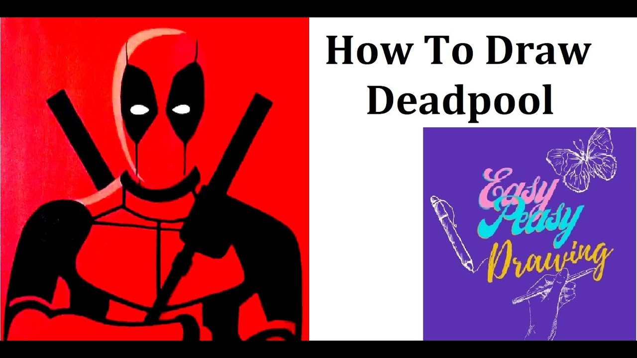 How To Draw Deadpool Drawing | डेडपूल ड्राइंग कैसे बनाएं - YouTube