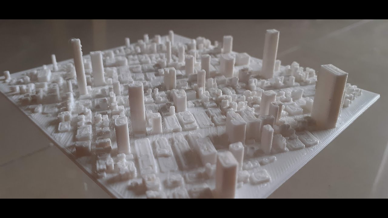 3D Printed NEW YORK Map with blender GIS - YouTube