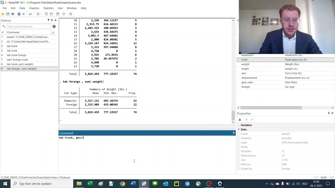 Stata Lecture 8 How To Master And Export The Tabulate Command YouTube Stata Lecture 8 How To Master And Export The Tabulate Command YouTube