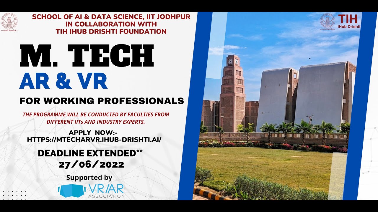 iHubDrishti Newsletter highlights MTech AR & VR programme for Working ...