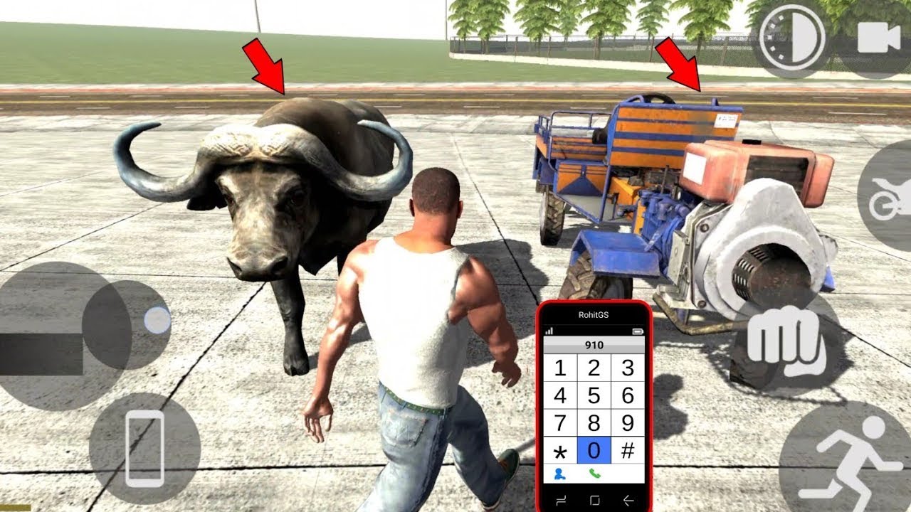 Tractor+Buffalo Cheat Code|| indian bike driving 3d || indian bike driving 3d new update indian ...