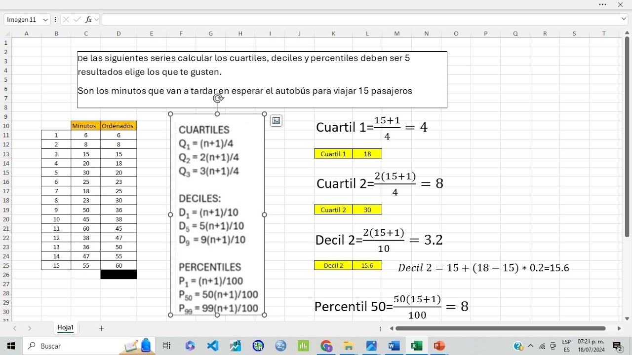 Cuartiles , deciles y percentiles: herramientas para analizar datos no agrupados - YouTube