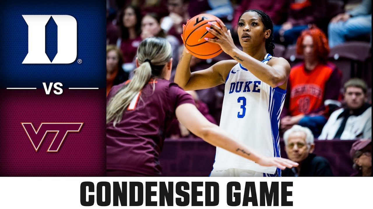 Duke vs. Virginia Tech Condensed Game| 2025-26 ACC Women's Basketball ...