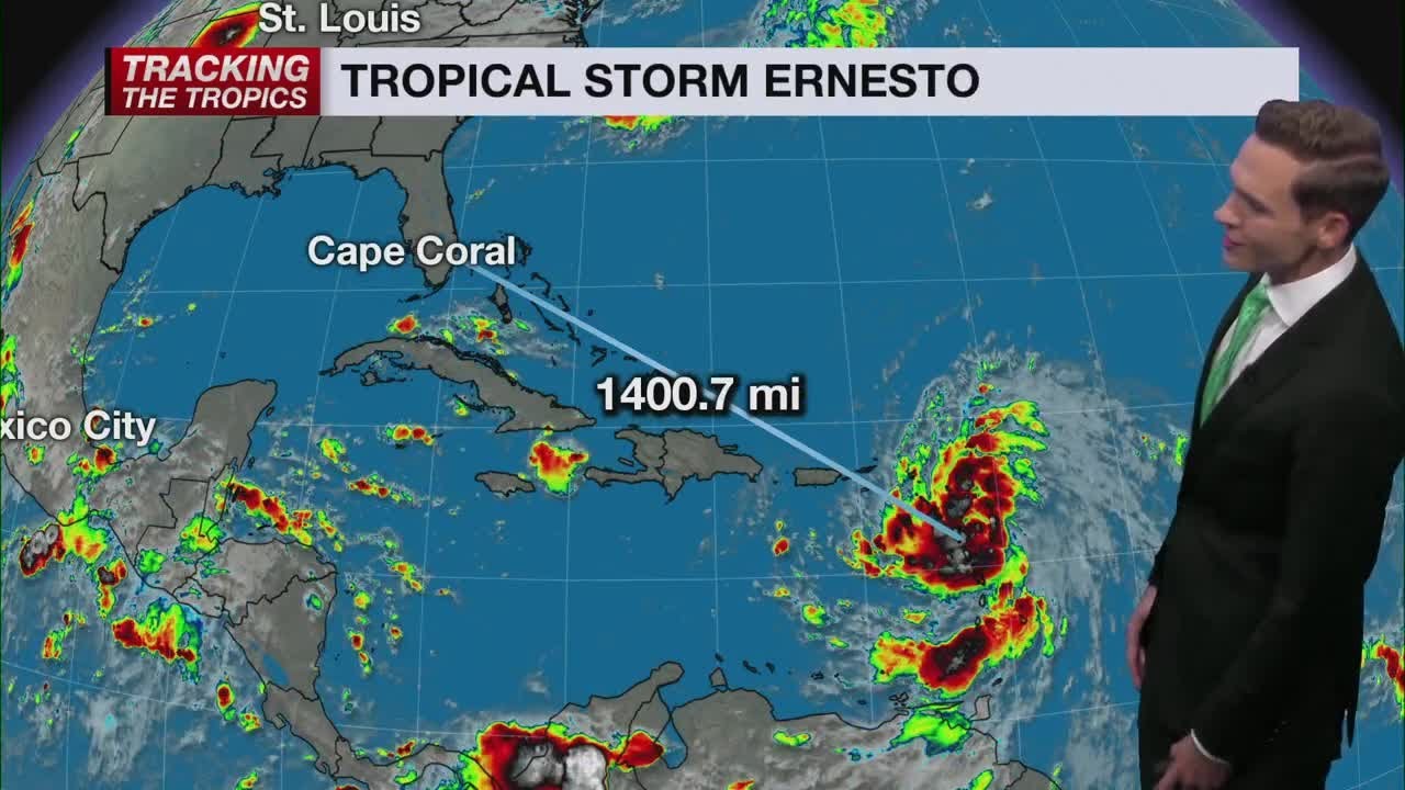 Tropical Storm Ernesto heads for Puerto Rico Tuesday night - YouTube