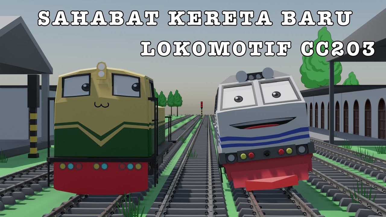 LOKOMOTIF CC203 | ANIMASI KERETA API - YouTube