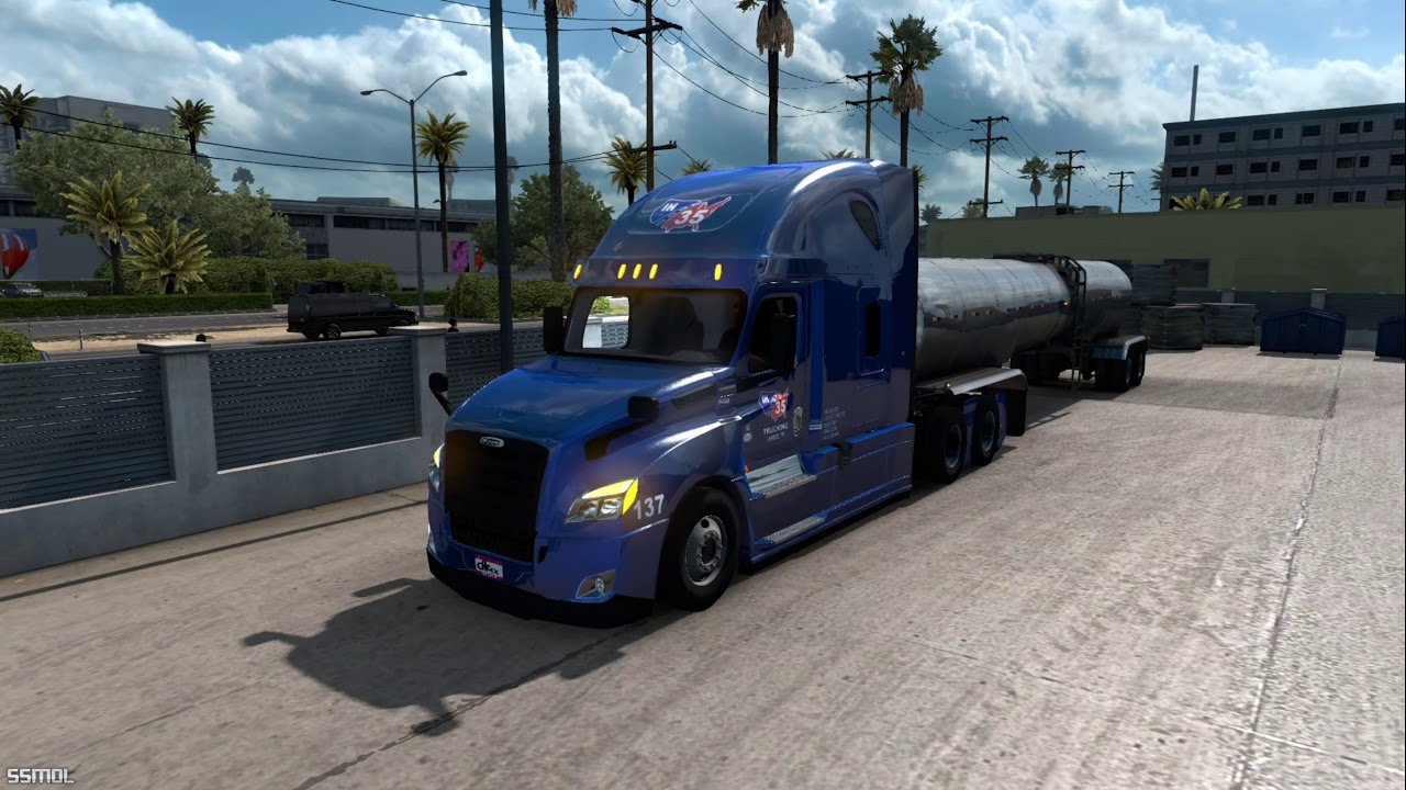 American Truck Simulator trash mods Freightliner Cascadia 2020 - YouTube